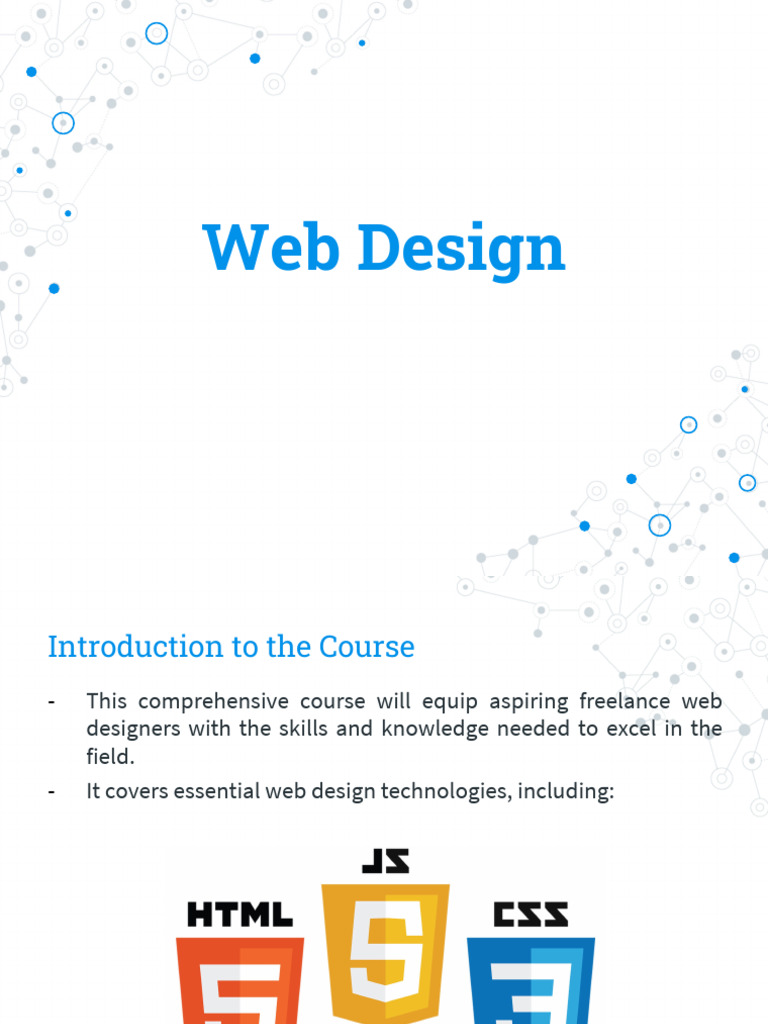1- Introduction to Web Design | PDF | World Wide Web | Internet & Web