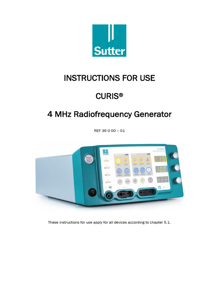 Instructions For Use Curis | PDF | Mains Electricity | Electricity