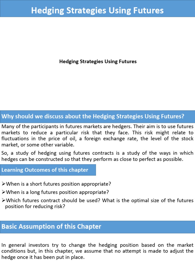 Hedging Strategies Using Futures | PDF | Hedge (Finance) | Futures Contract