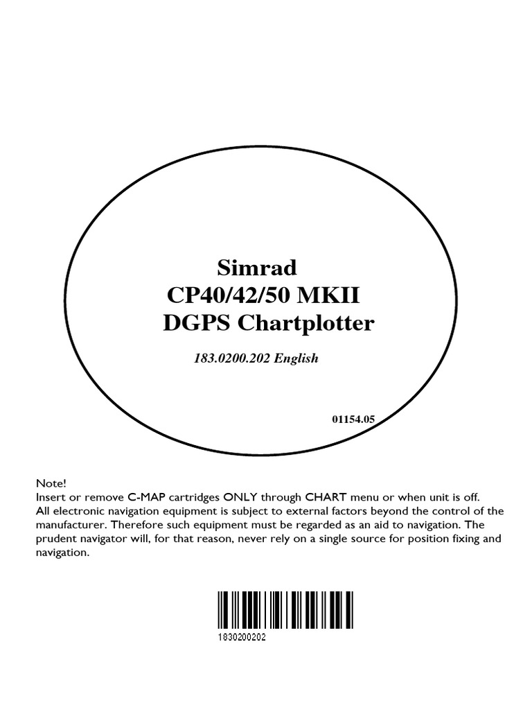 CP40 CP42 CP50 MKII DGPS Chartplotter Manual | PDF | Menu (Computing ...