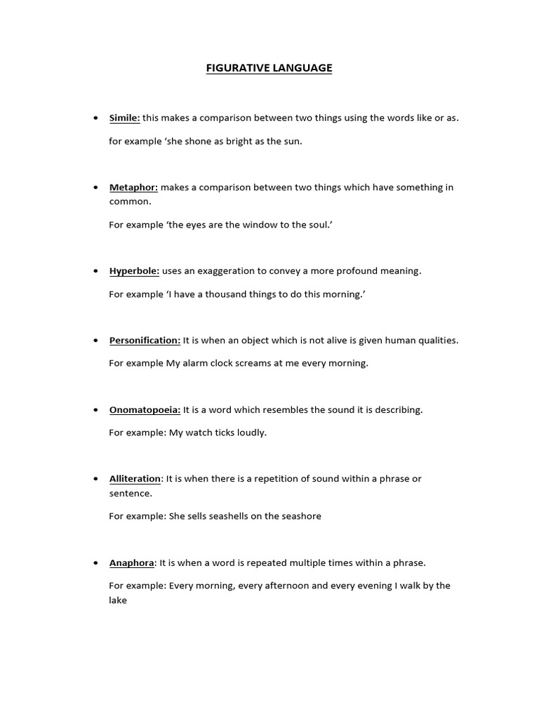 Figurative Language | PDF