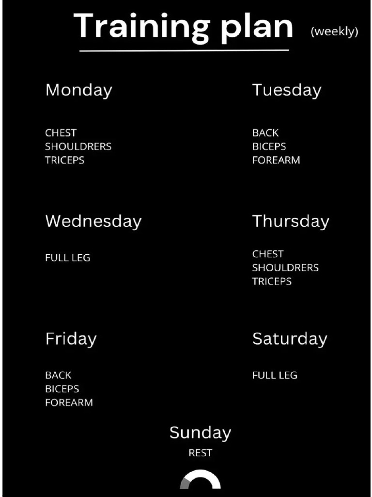 WEEKLY WORKOUT PLAN | PDF