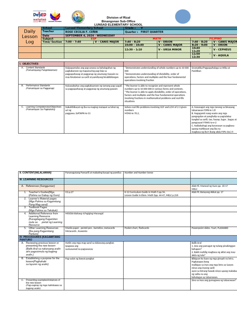 Week 5 - September 4, 2024 | PDF