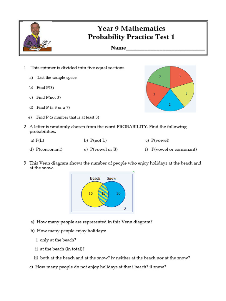 Year 9 Probability 1u | PDF | Consonant | Vowel