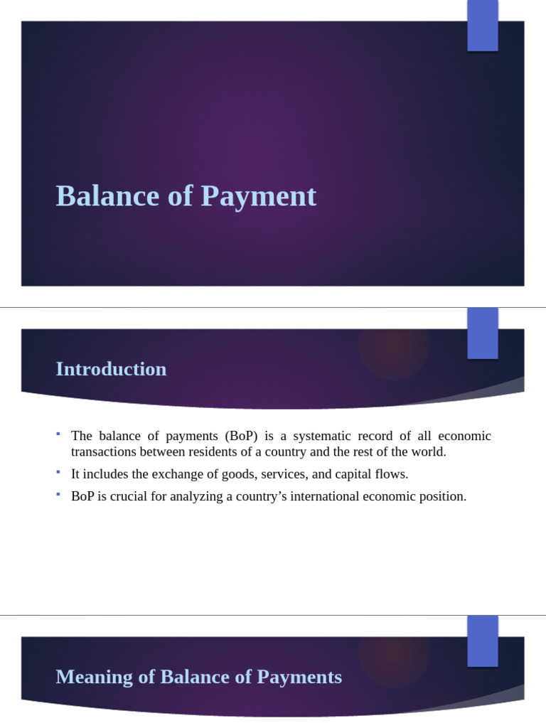 Balance of Payment | PDF | Balance Of Payments | Balance Of Trade