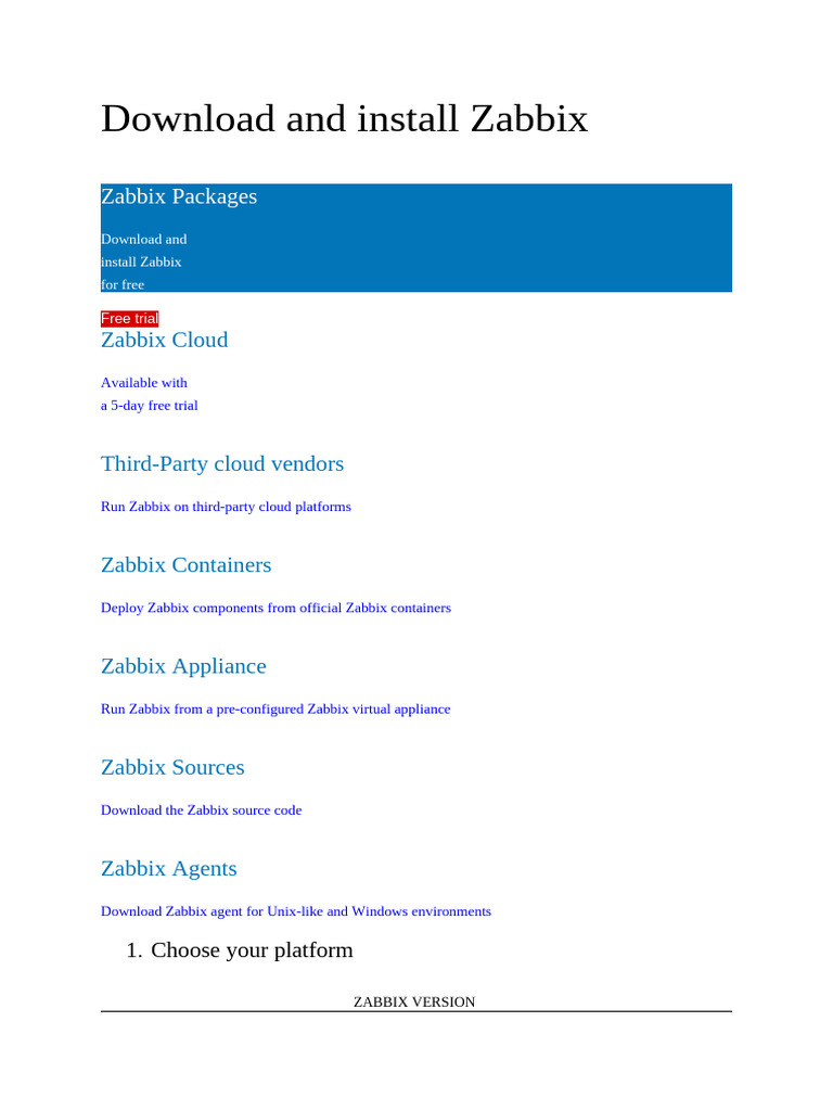 Download and Install Zabbix | PDF | Linux | Software