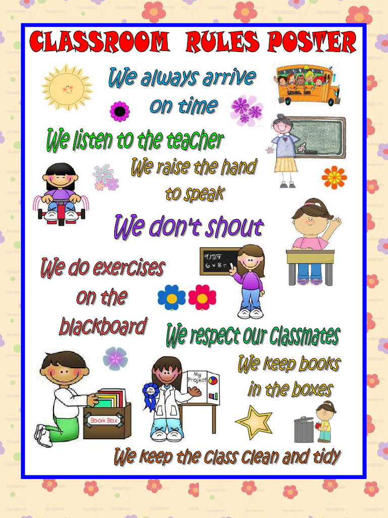 Classroom Rules Poster Classroom Posters - 51002 | PDF