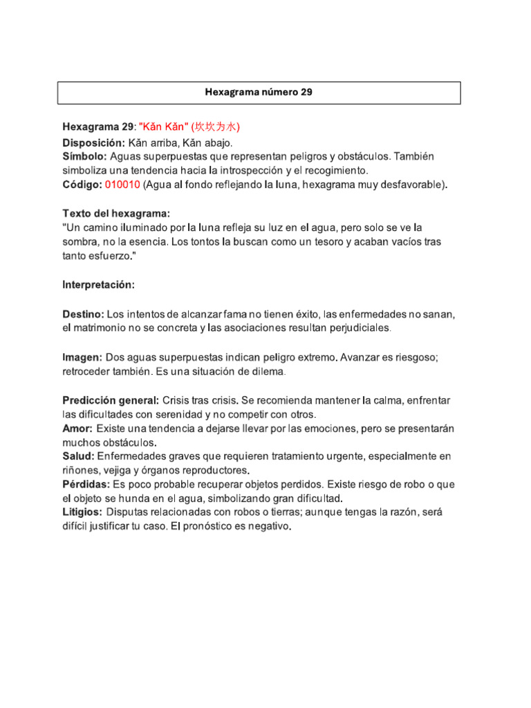 Hexagrama 29 | PDF