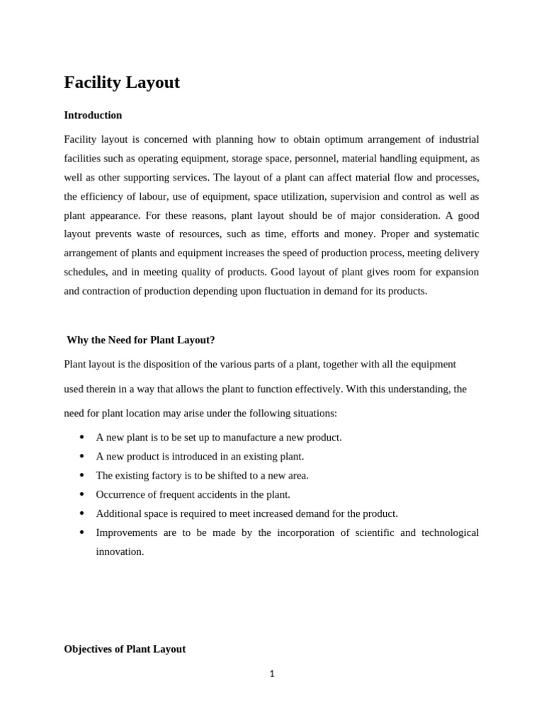 LECTURE NOTE ON FACILITY LAYOUT | PDF | Factory | Machines