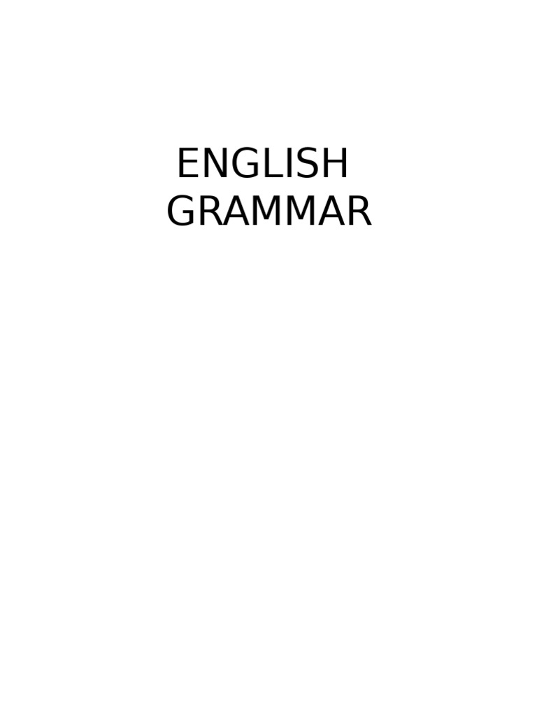 English Grammar (1) | PDF