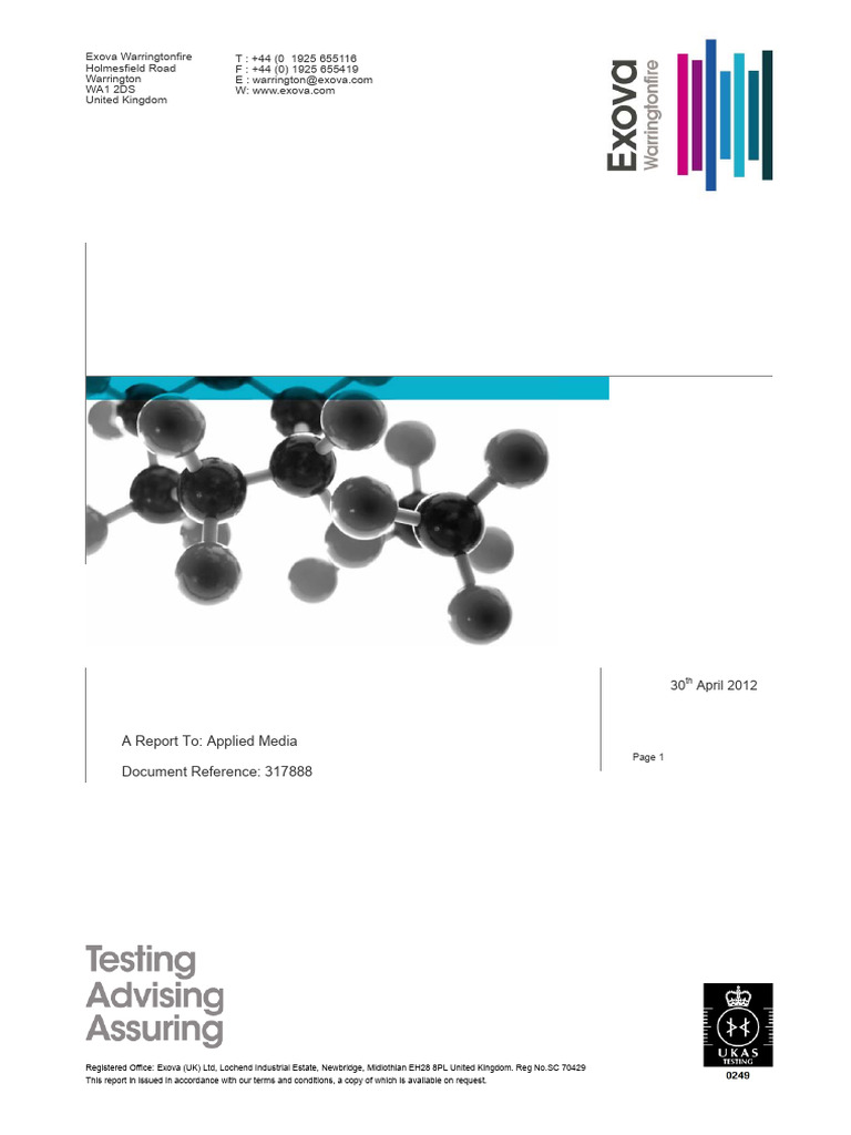 Toxic Fume Test Report: BS 6853 | PDF | Oxide | Smoke