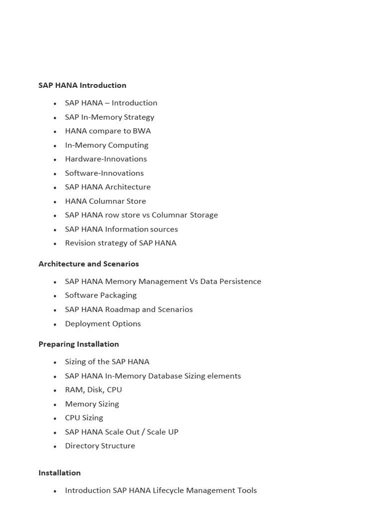 SAP HANA 2.0 Administration Guide | PDF | Databases | Backup