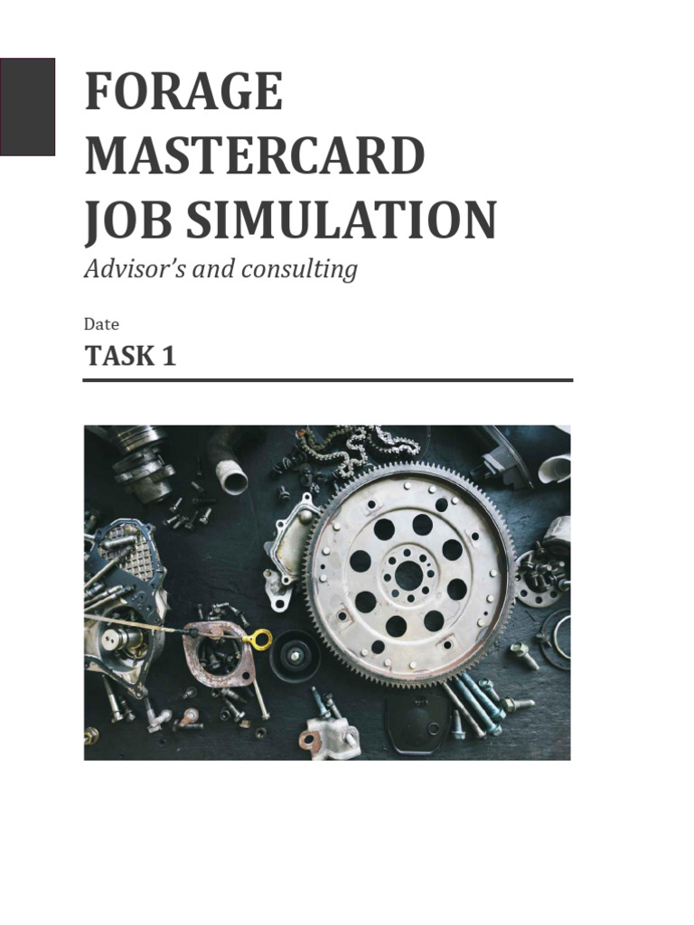 Forage MasterCard Task 1 | PDF