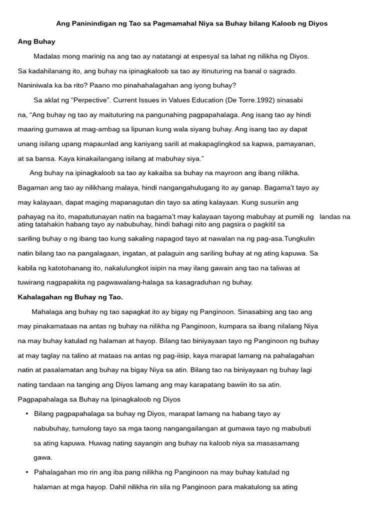 Ang-Paninindigan-ng-Tao-sa-Pagmamahal-Niya-sa-Buhay-bilang-Kaloob-ng ...
