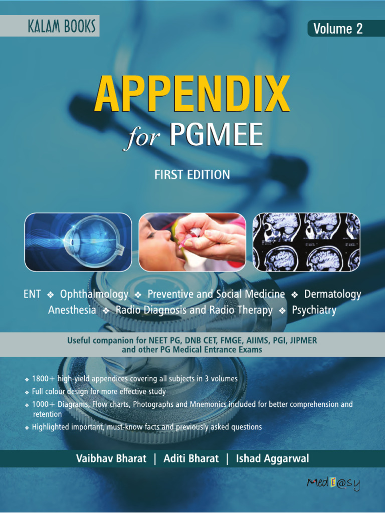 Appendix For Pgmee Vol 2 | PDF | Ear | Medical Specialties
