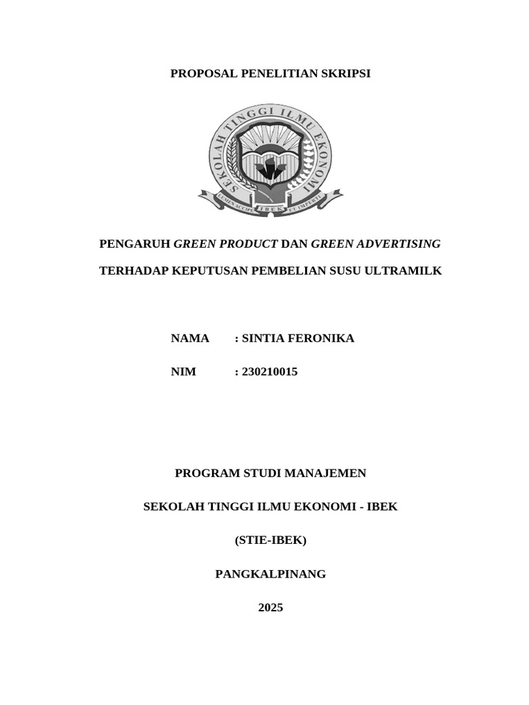 PROPOSAL PENELITIAN SKRIPSI BAB 1-3 (AutoRecovered) | PDF