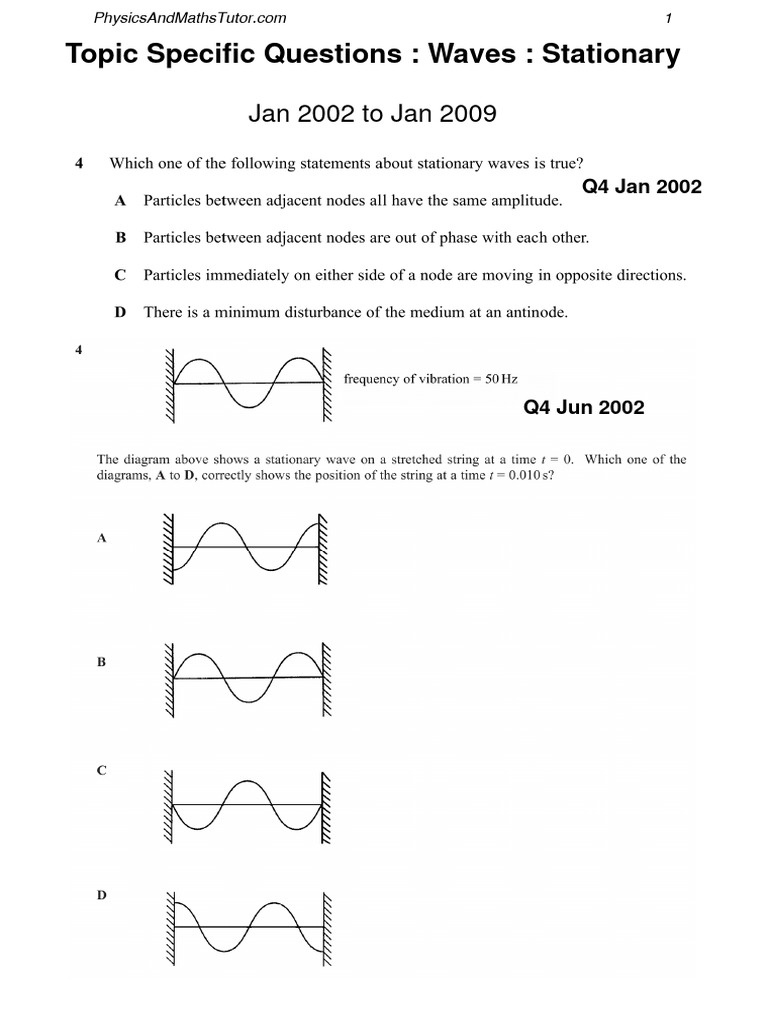 2.4 Stationary Waves (1) | PDF