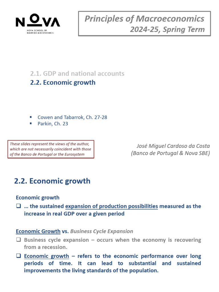 Understanding GDP and Economic Growth | PDF | Economic Growth ...