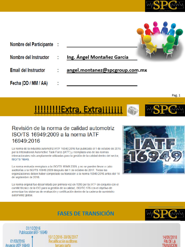 1.0.-Curso Interpretacion IATF Informacion Extra | PDF | Análisis FODA