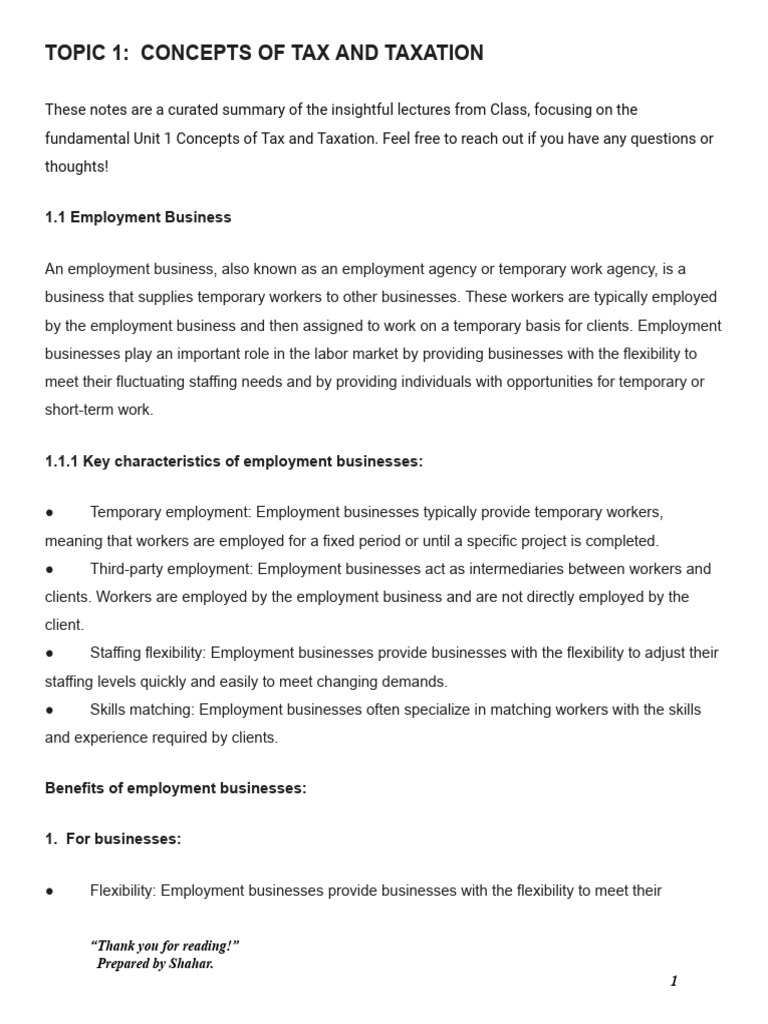 B - NESS Taxation TOPIC 1 Concepts of Tax and Taxation | PDF | Taxes ...