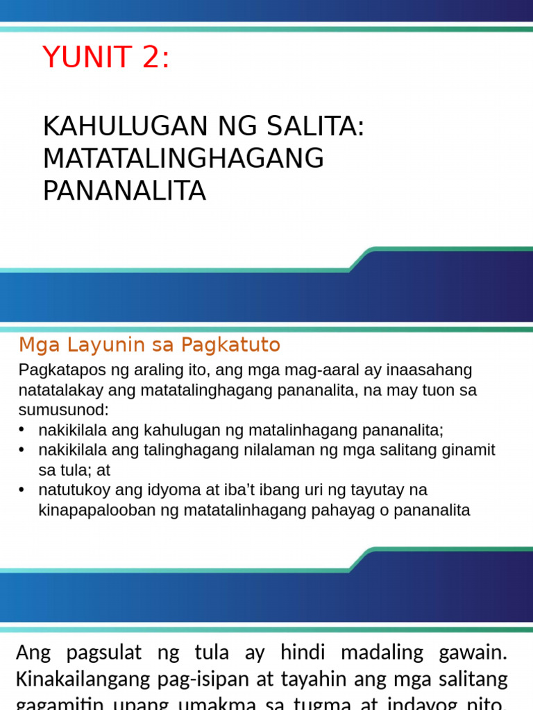 Yunit 9 Aralin 8 | PDF