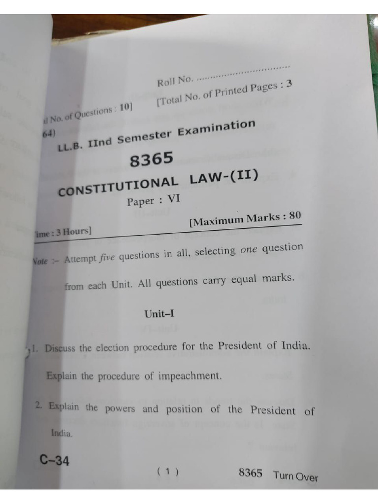 Constitution PYQ's | PDF