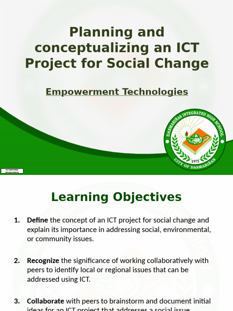 Lesson 4_Planning and Conceptualizing an ICT Project for Social Change ...