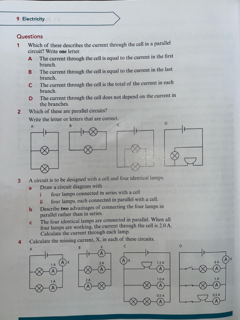 Chapter 9 - Electricity Test (Science) | PDF