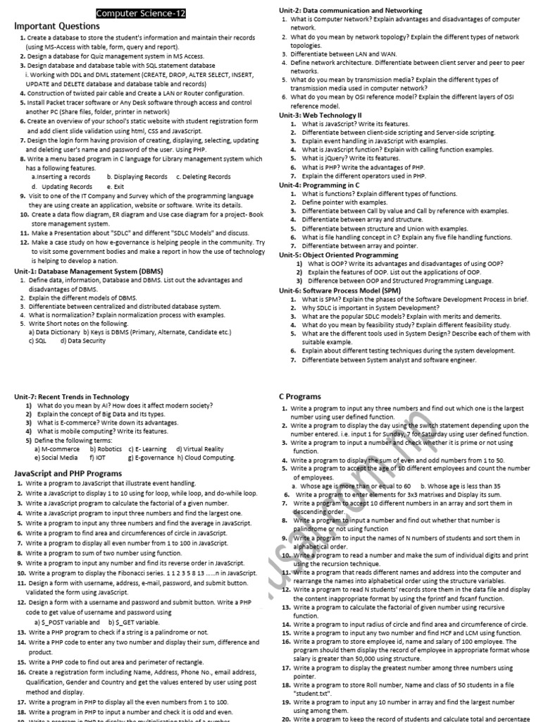 Computer Final Project Work Questions 12 | PDF | Computer Network | Databases