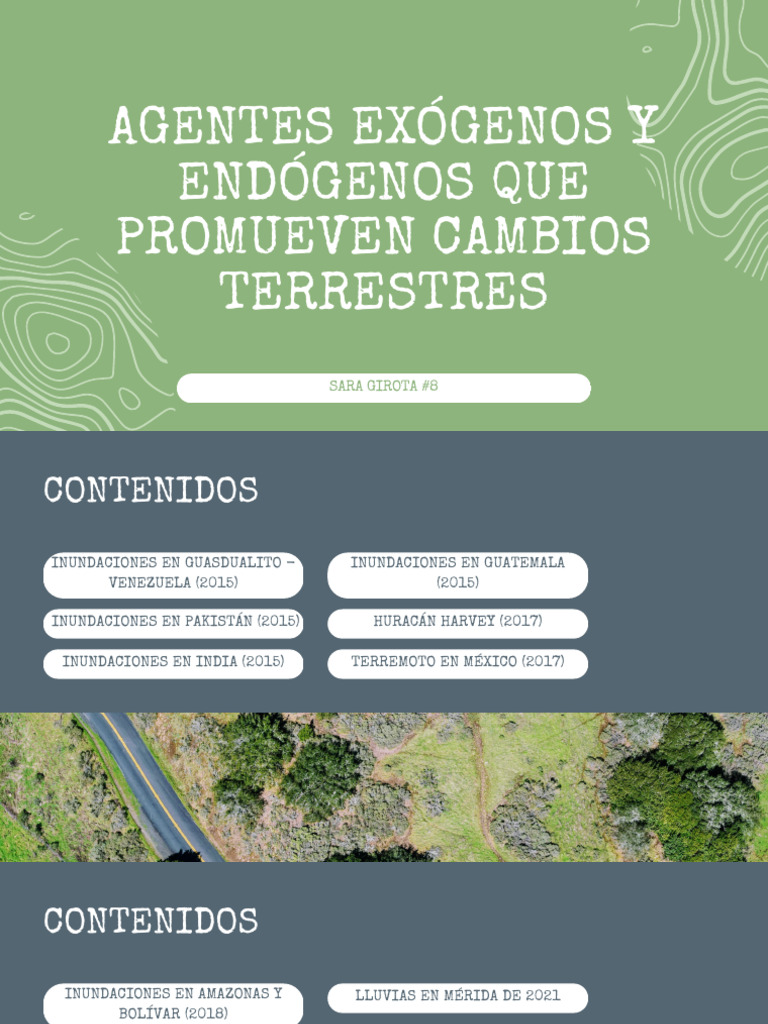 Agentes Exógenos y Endógenos Que Promueven Cambios Terrestres | PDF ...