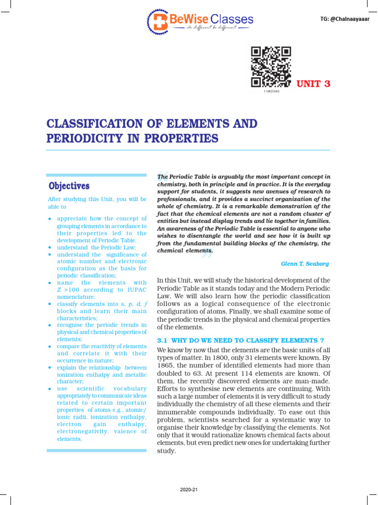 Periodic Table- Ncert Highlighted | PDF | Periodic Table | Electron ...