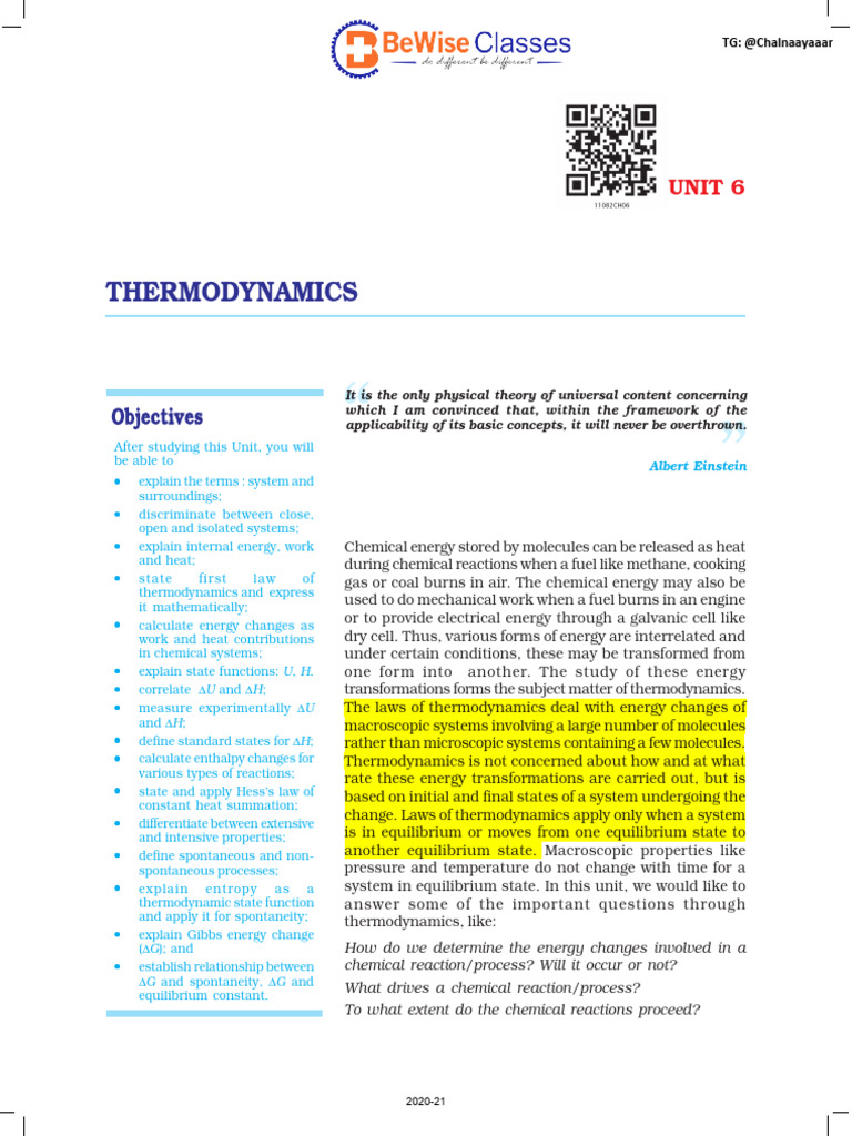 Thermodynamics - Ncert | PDF | Heat | Thermodynamics