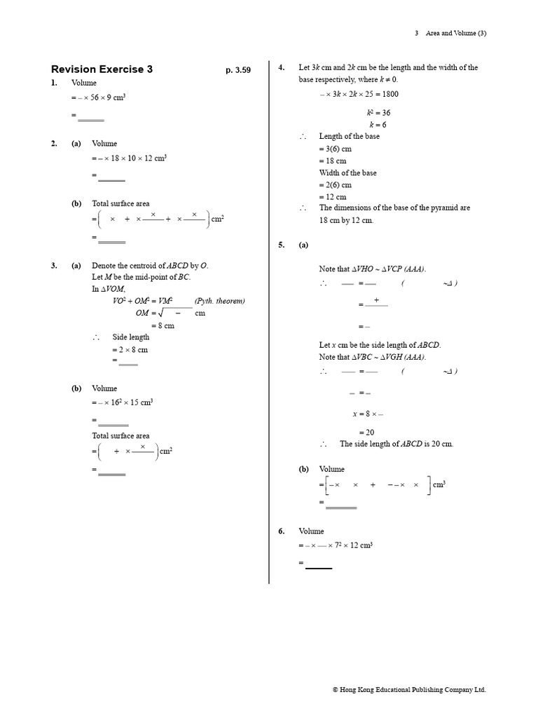 3A - Ch03 - Sol - E (Re. Ex. Solutions) | PDF | Sphere | Area