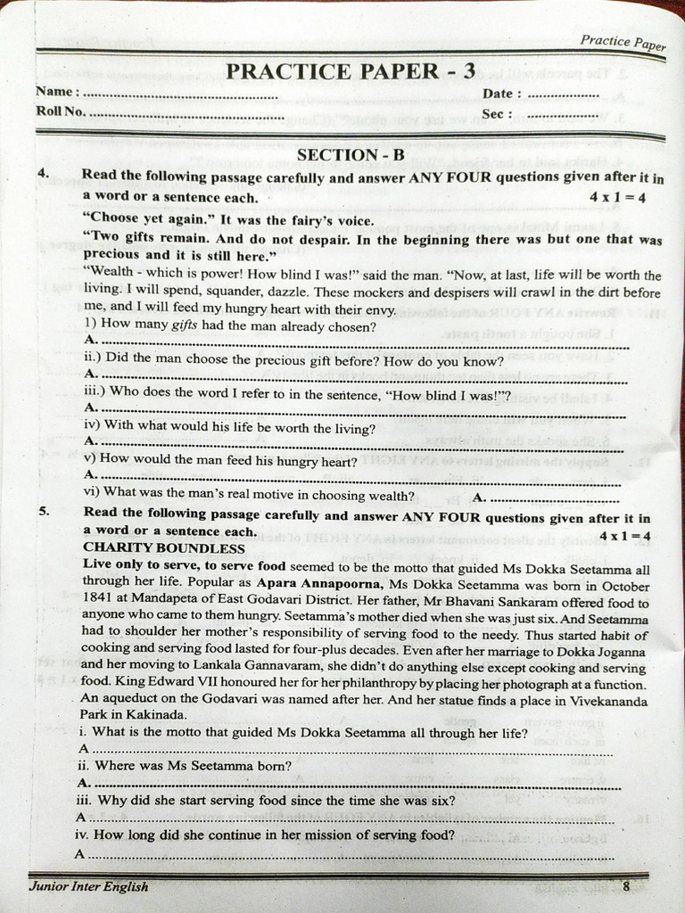 English Practise paper | PDF | Linguistics | Languages