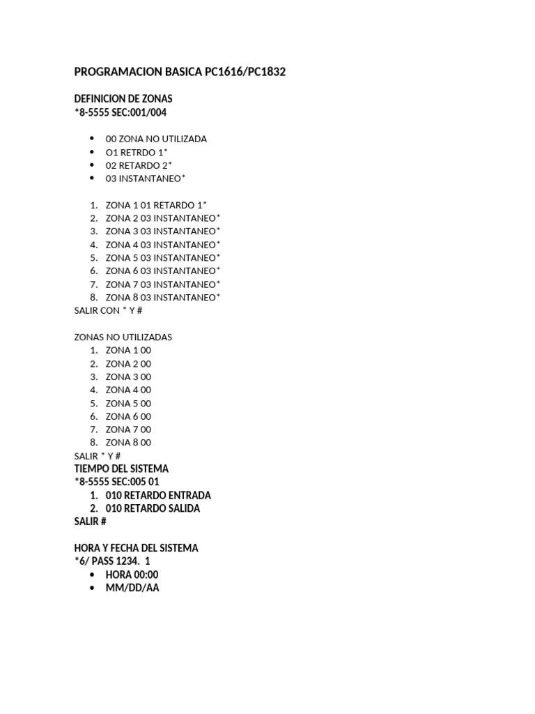 Programacion Basica Pc1616 | PDF