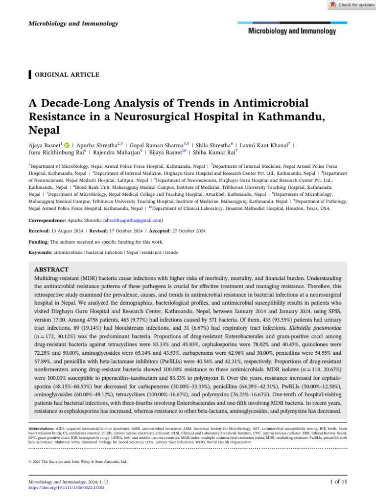 22 Trends AMR | PDF | Antimicrobial Resistance | Infection
