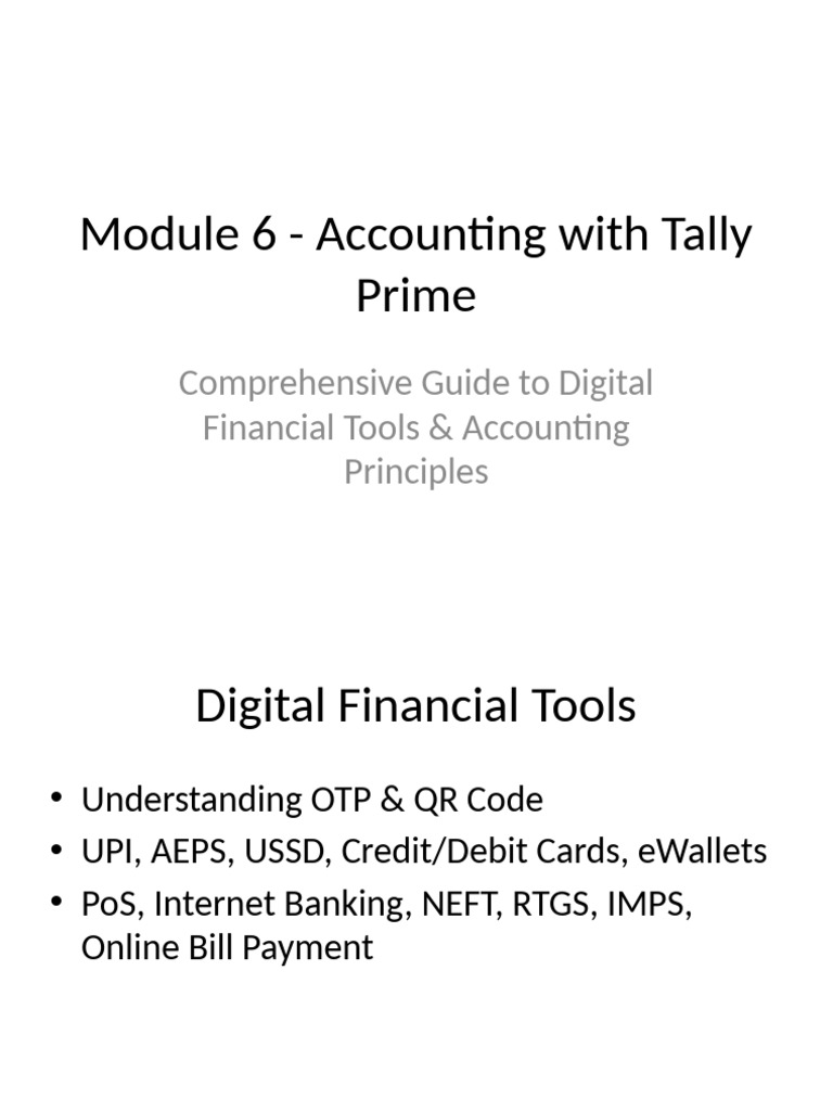 Module6 Accounting Tally Prime | PDF