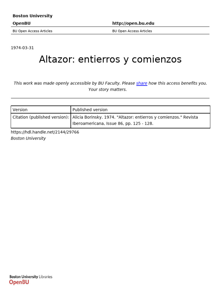 Borinsky. Altazor. Entierros y Comienzos | PDF | Verdad | Poesía