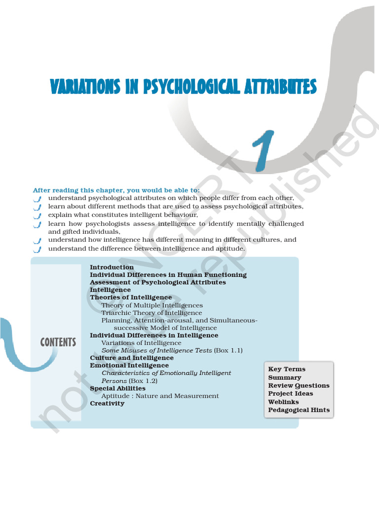 CH 1 | PDF | Intelligence | Intelligence Quotient