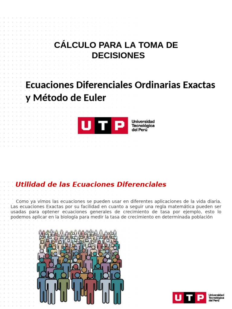S02 - s1 - Ecuaciones Diferenciales Exactas - Criterio de Euler | PDF | Ecuaciones | Ecuaciones ...