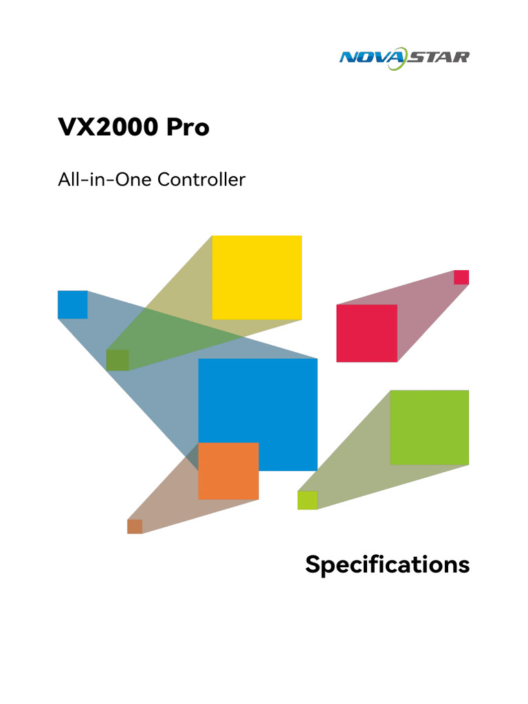 VX2000 Pro All-in-One Controller Specifications v1.0.1 | PDF | Hdmi | Video