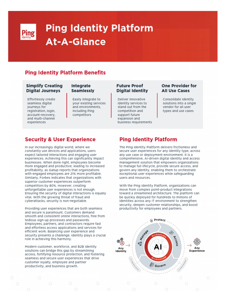 4047 Ping Identity Platform at A Glance | PDF | User (Computing ...