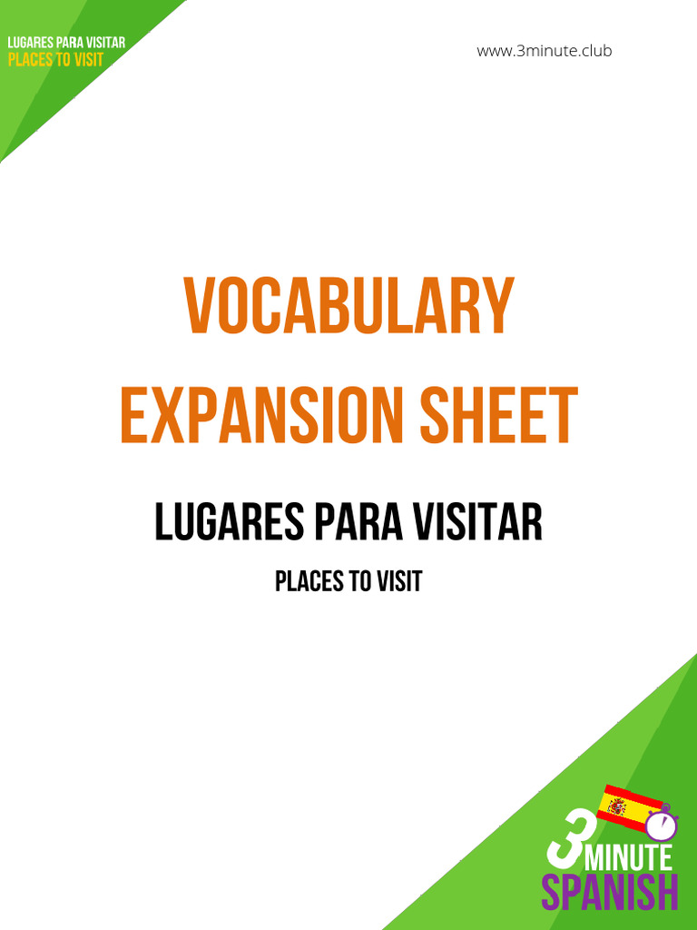 3-Minute-Spanish-Lugares-para-visitar | PDF