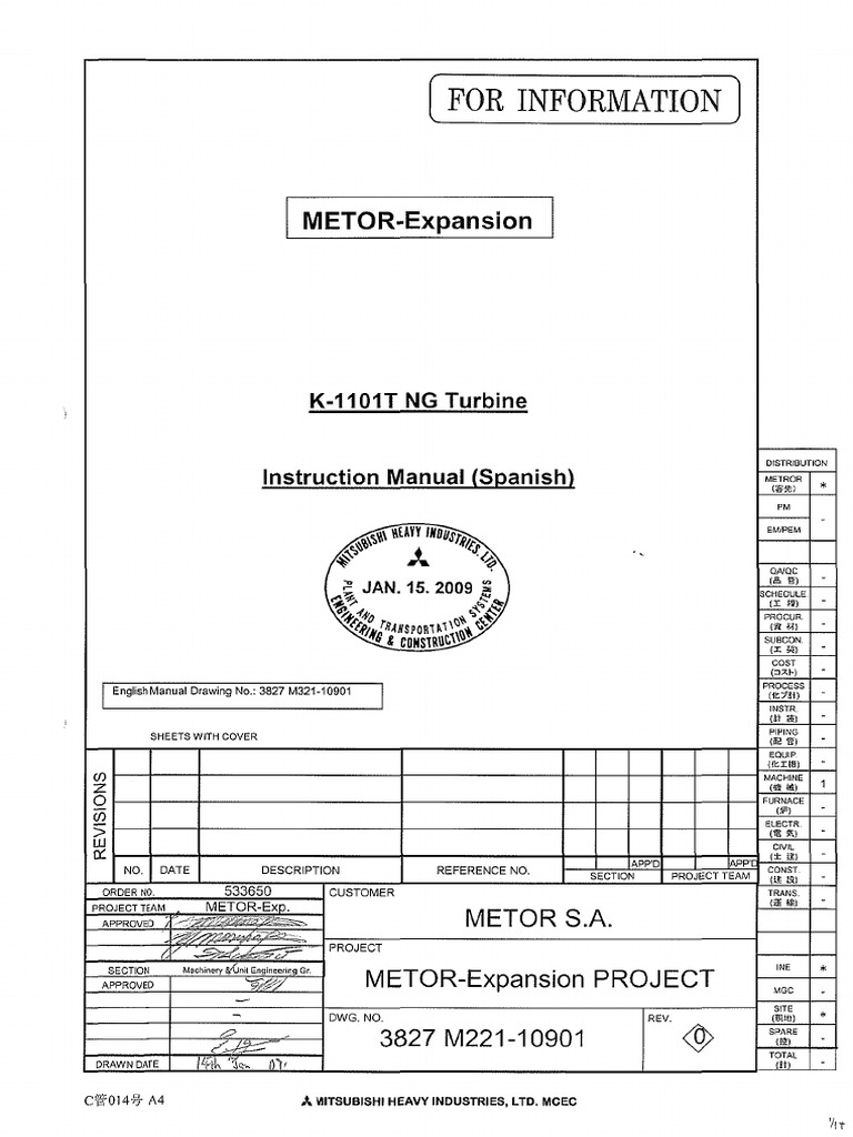 m221-10901 - Rev00.... K-1101t NG Turbine Instruction Manual (Spnish) | PDF