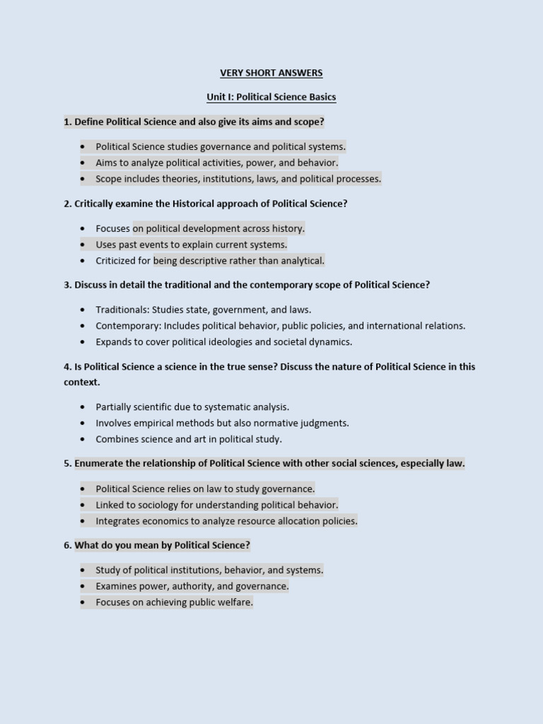 Political Science: Concepts and Ideologies | PDF | State (Polity ...