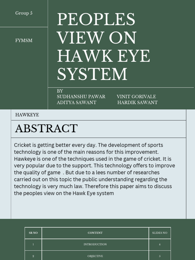 Peoples view on Hawkeye system (1) | PDF | Methodology | Data