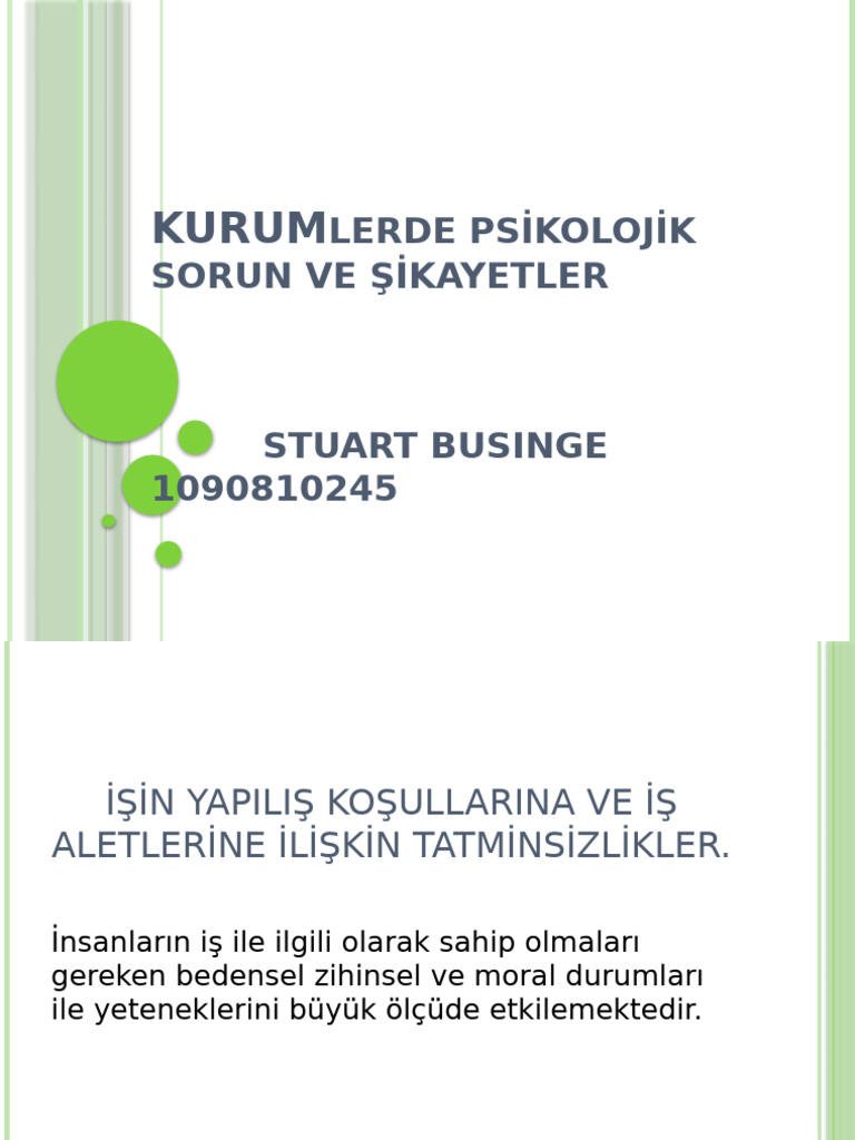 Stuart BUSINGE 1090810245kurumlarda Psikolojik Sorunlar Ve Şikayetleri ...