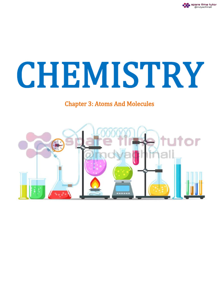 Chapter 3 Atoms and Molecules | PDF | Molecules | Mole (Unit)