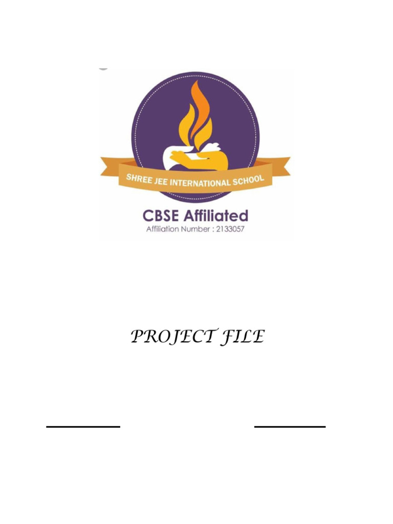 IX B PROJECT FILE Cover and Initial Page | PDF