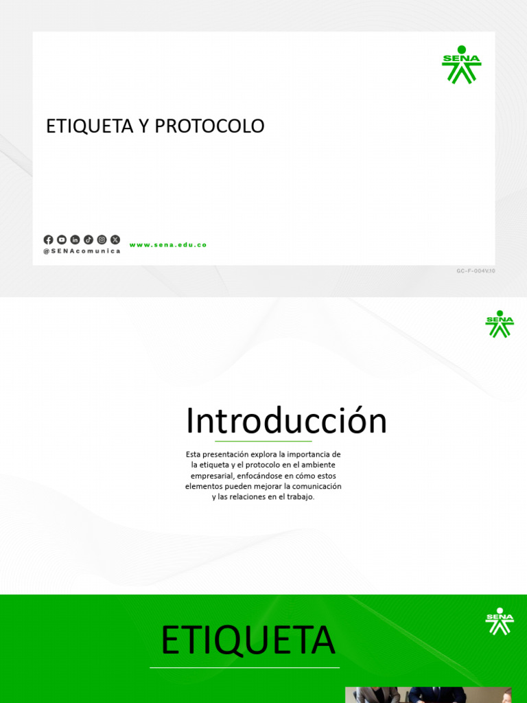 Etiqueta y Protocolo Empresarial | PDF | Etiqueta | Comunicación